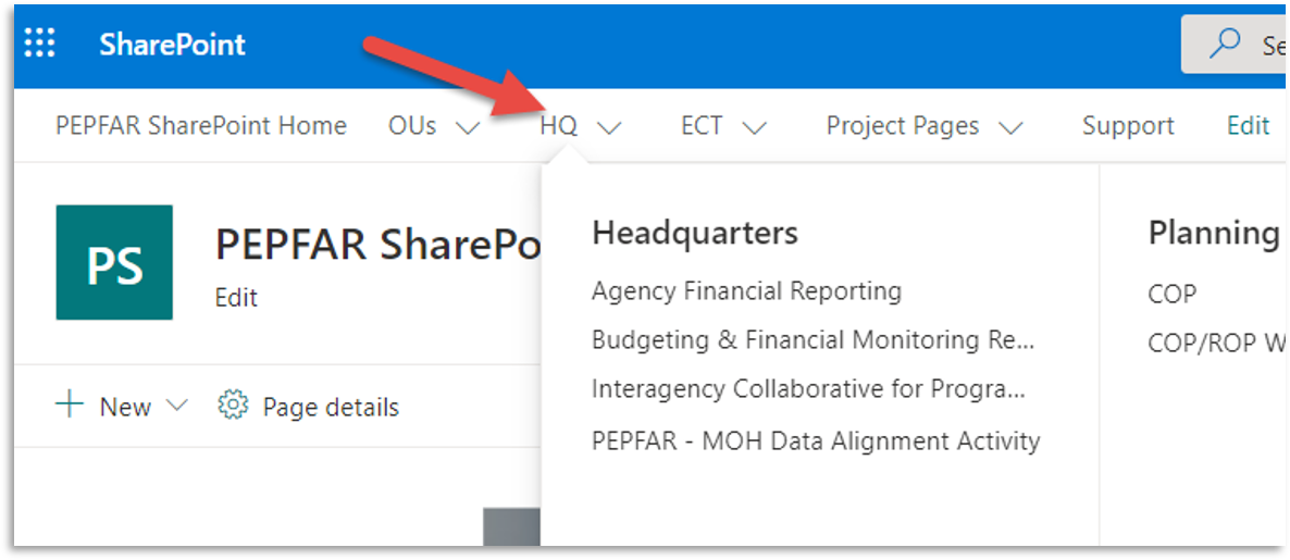 Logging Into Sharepoint Pepfar Sharepoint 